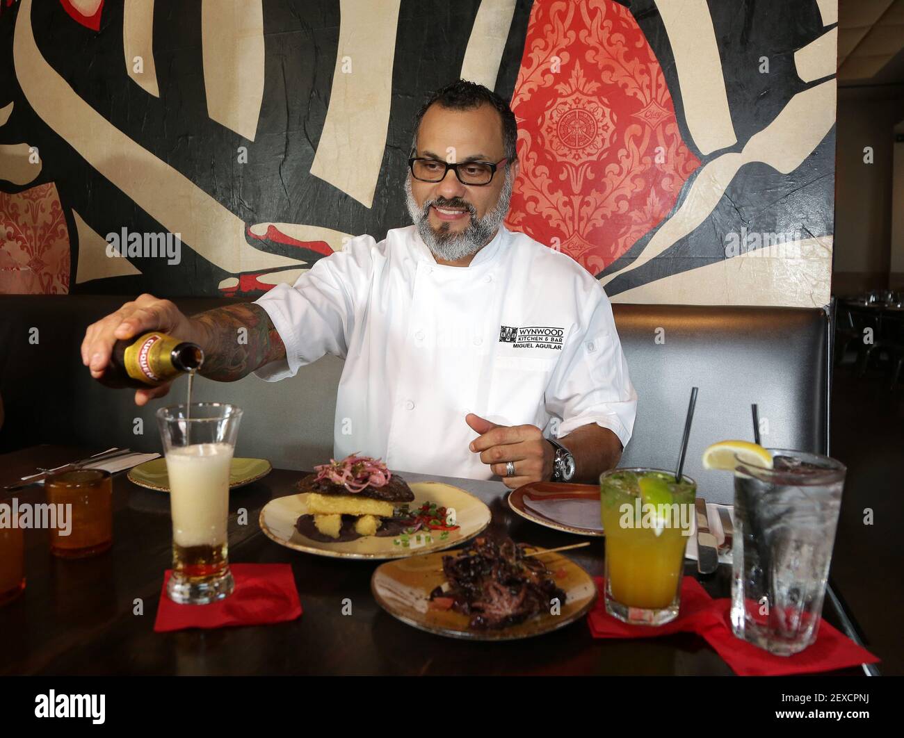 MIAMI,FL - OCT 15: Chef Miguel Aguilar is seen at Wynwood Kitchen and ...