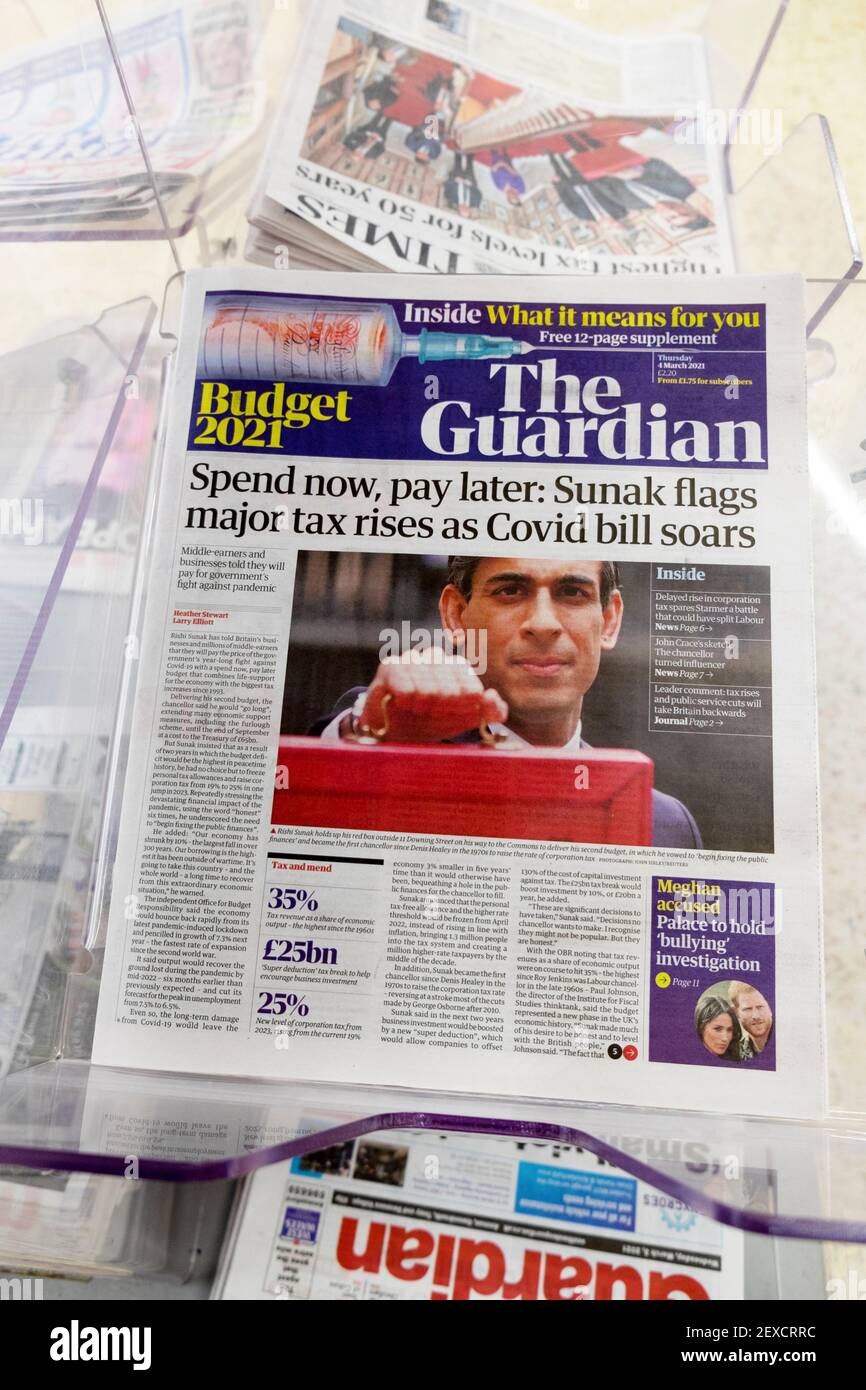 Rishi Sunak budget "Spend now, pay later: Sunak flags major tax rises ...