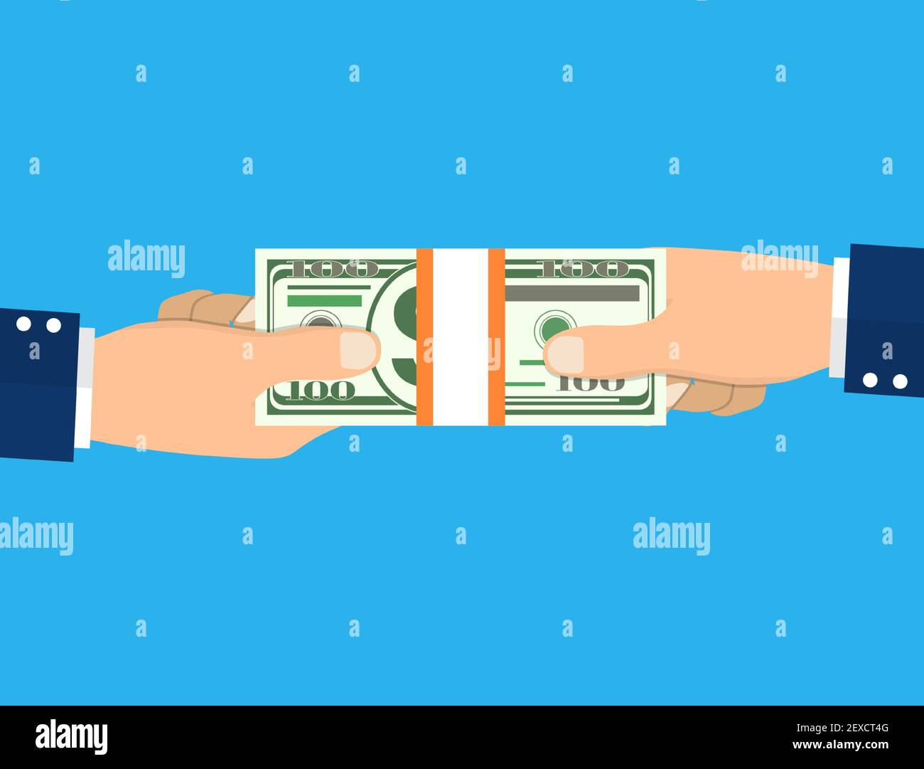 Hands take money Stock Vector Images - Alamy