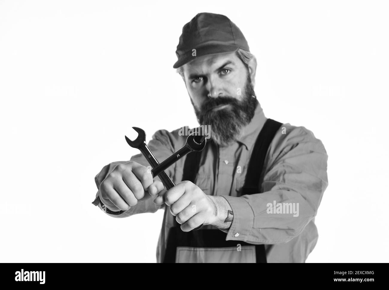 Car mechanician Black and White Stock Photos & Images - Alamy