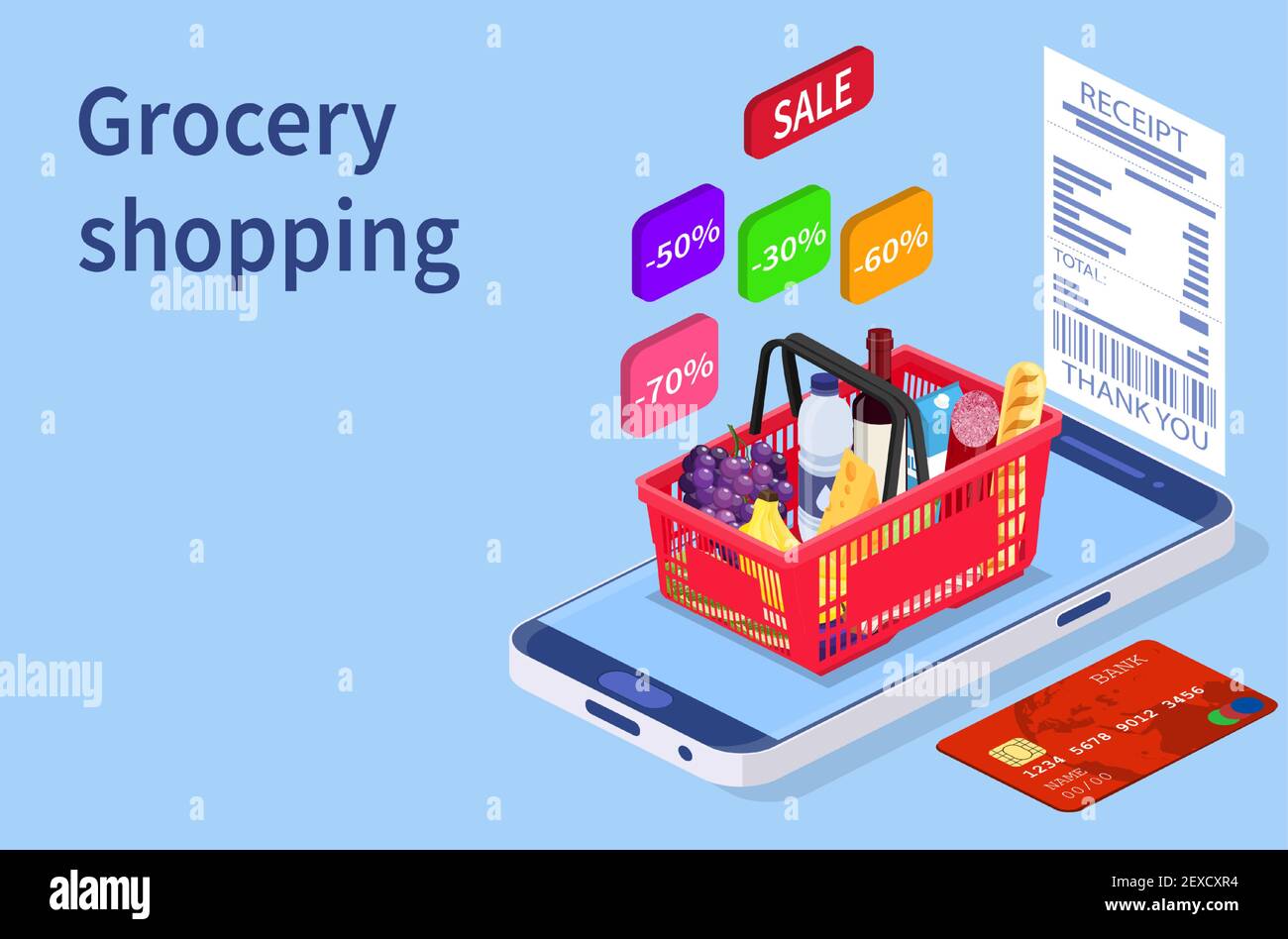 Shopping online design computer Stock Vector Images - Alamy