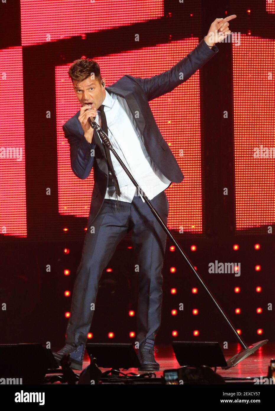 MIAMI,FL - OCT 24: Ricky Martin is seen performing during his concert ...