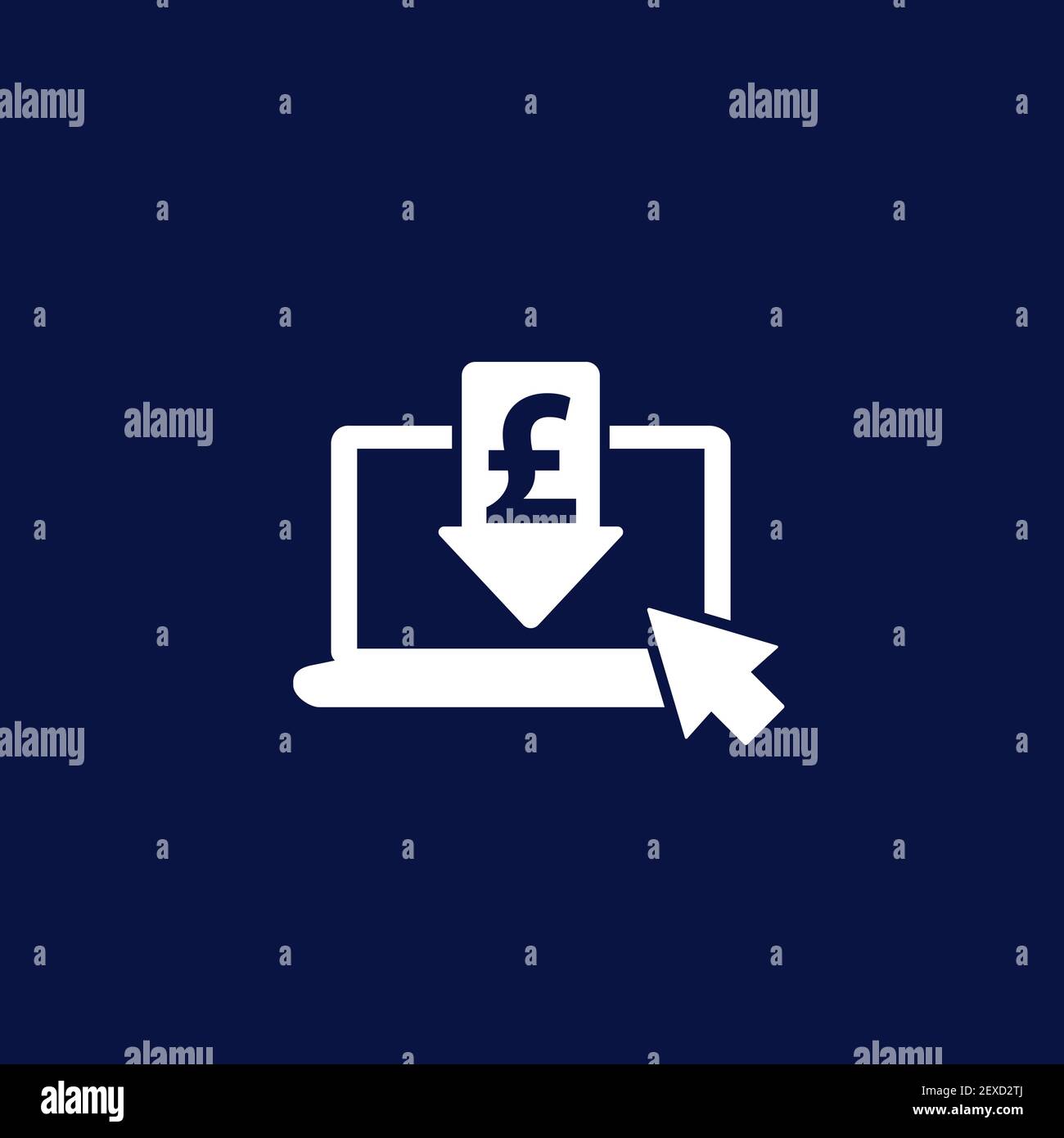 reduce costs icon with pound and laptop Stock Vector Image & Art - Alamy