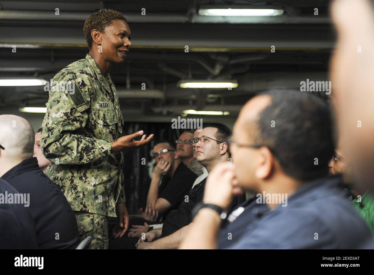 ARABIAN GULF (Sept. 10, 2015) Fleet Master Chief April Beldo, master ...