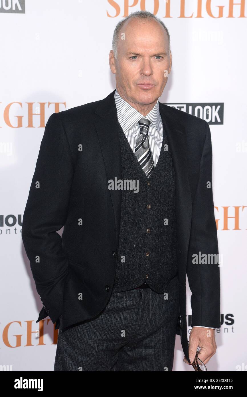 Actor Michael Keaton attends the New York Premiere of "Spotlight" at ...