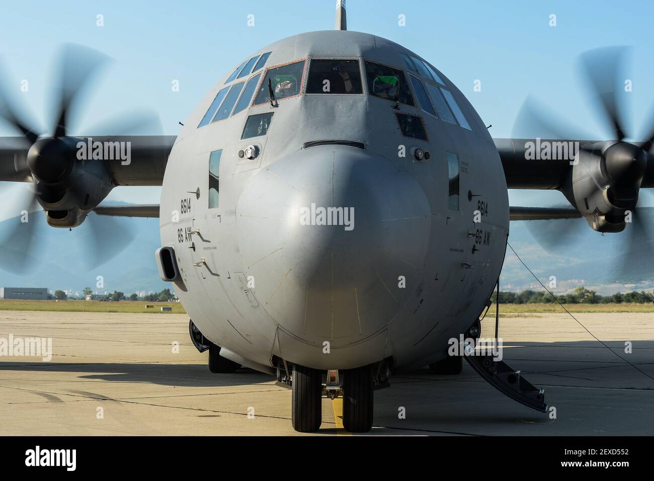 Capts. Doug Mabe and Brian Shea, both pilots assigned to the 37th ...