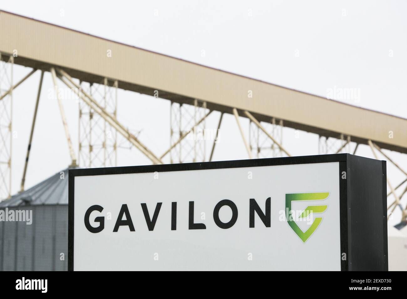 A logo sign outside of a facility occupied by Gavilon in Moorhead ...