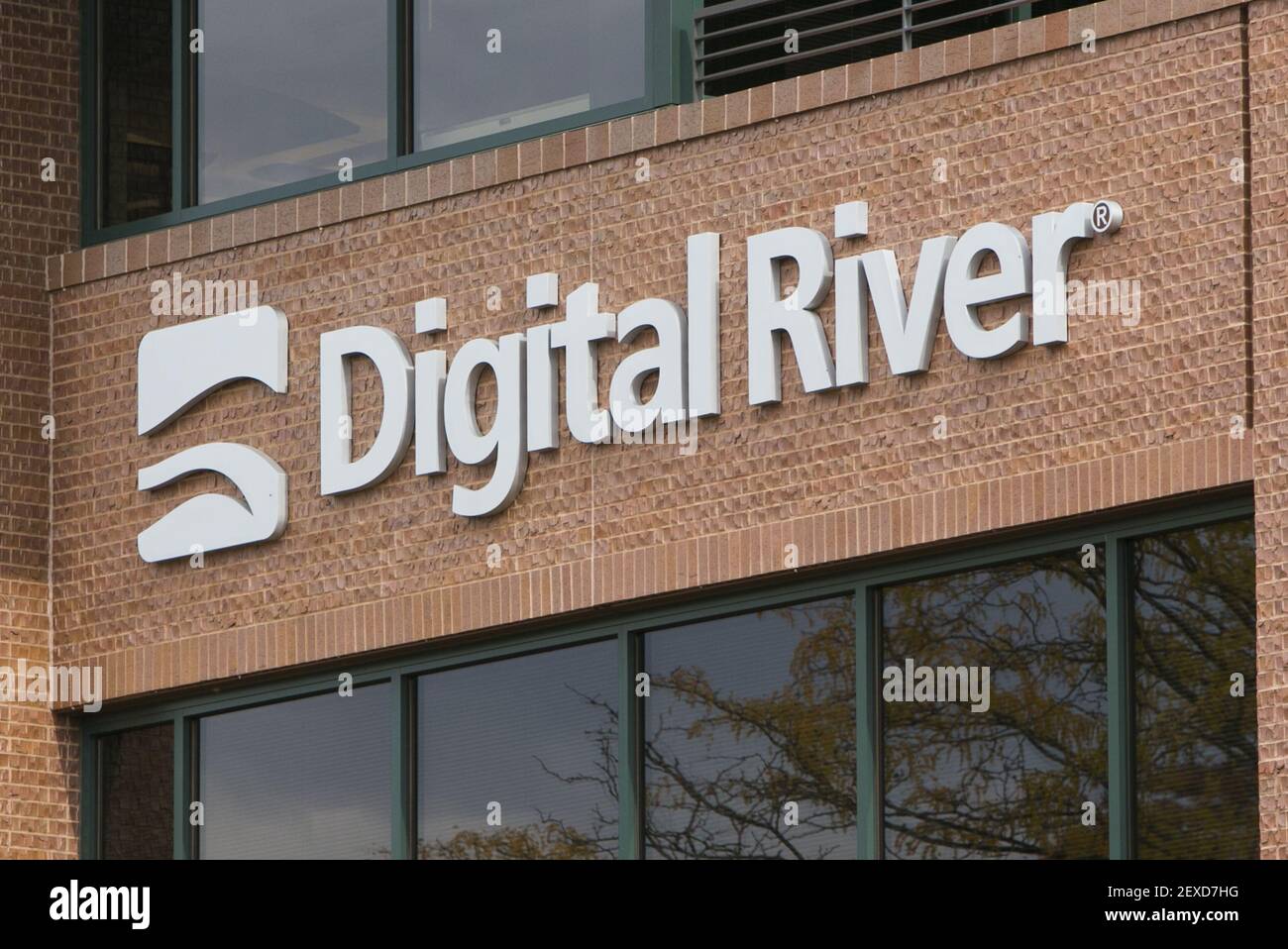 A logo sign outside of the headquarters of Digital River in Minnetonka ...