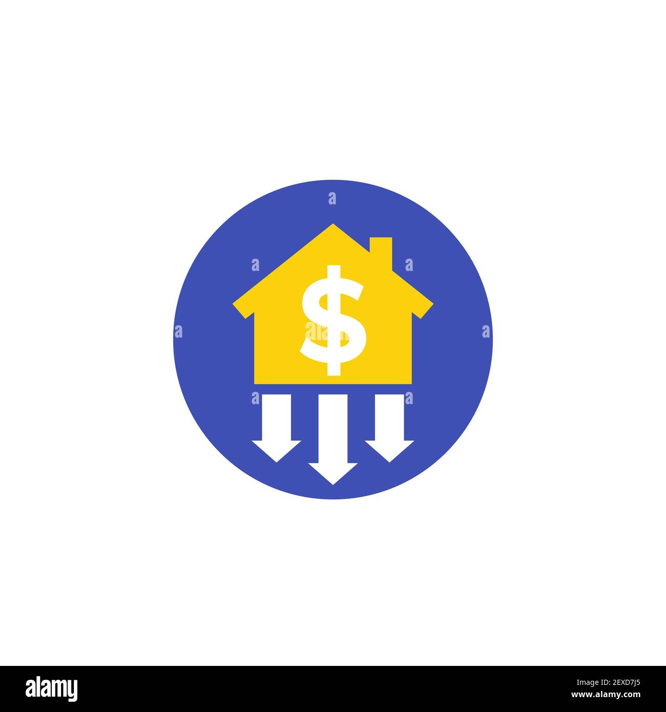 house prices decline icon, vector Stock Vector Image & Art - Alamy