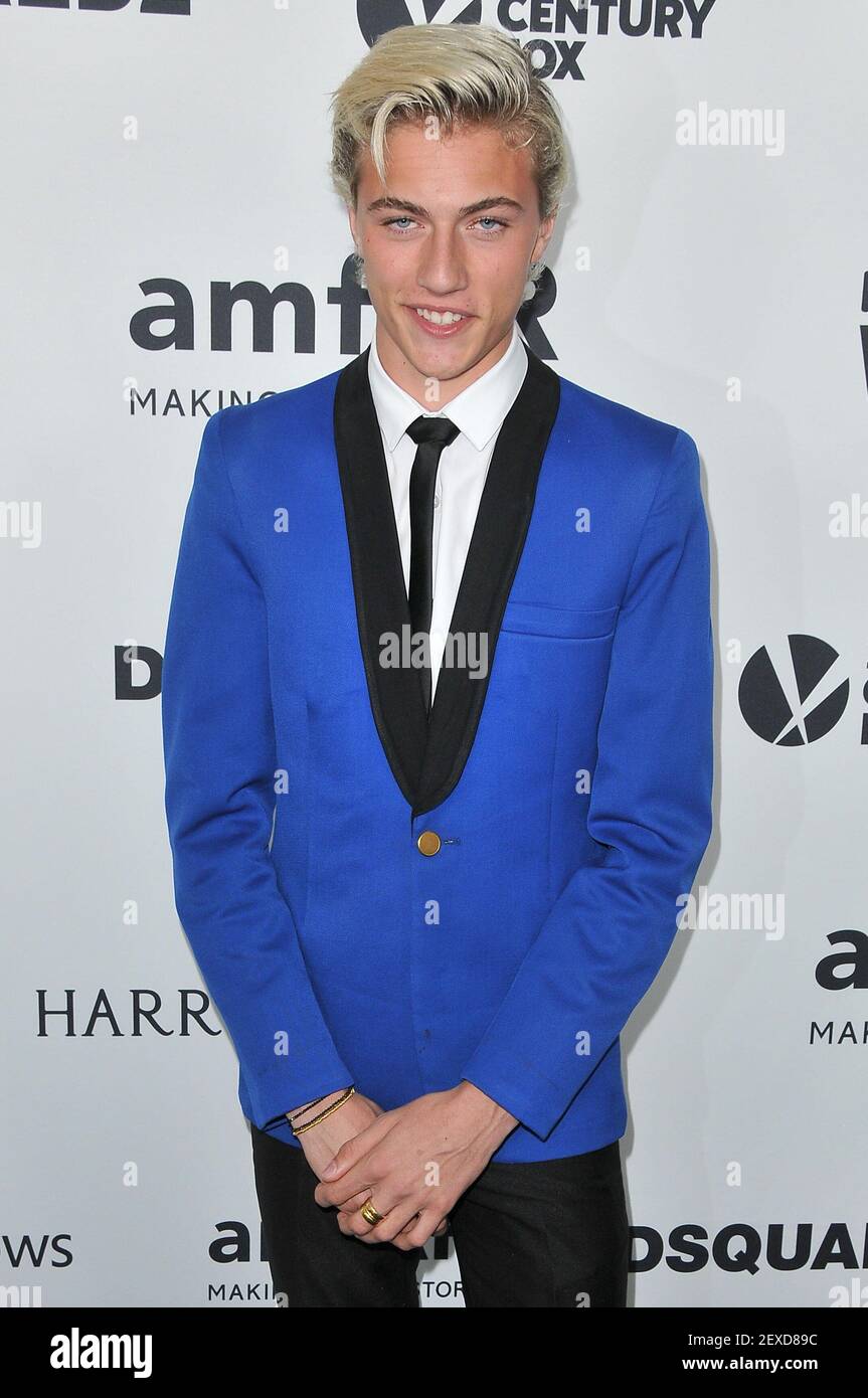Lucky Blue Smith arrives at the 2015 amfAR LA Inspiration Gala held at ...