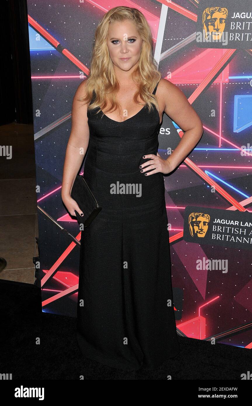 Amy Schumer arrives at the 2015 Jaguar Land Rover British Academy ...