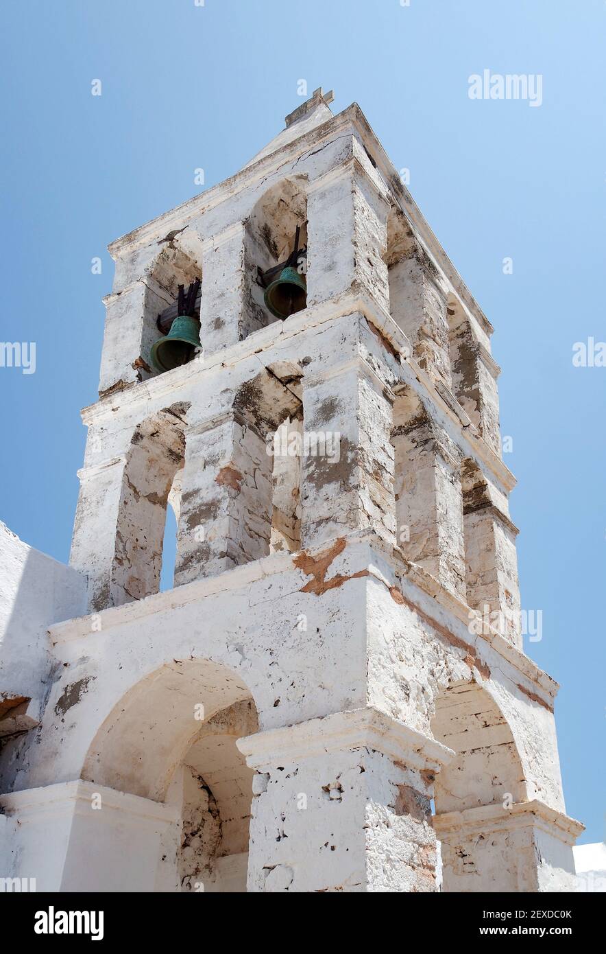 Greece, Kythira island. Church, hora, by the historic castle ...