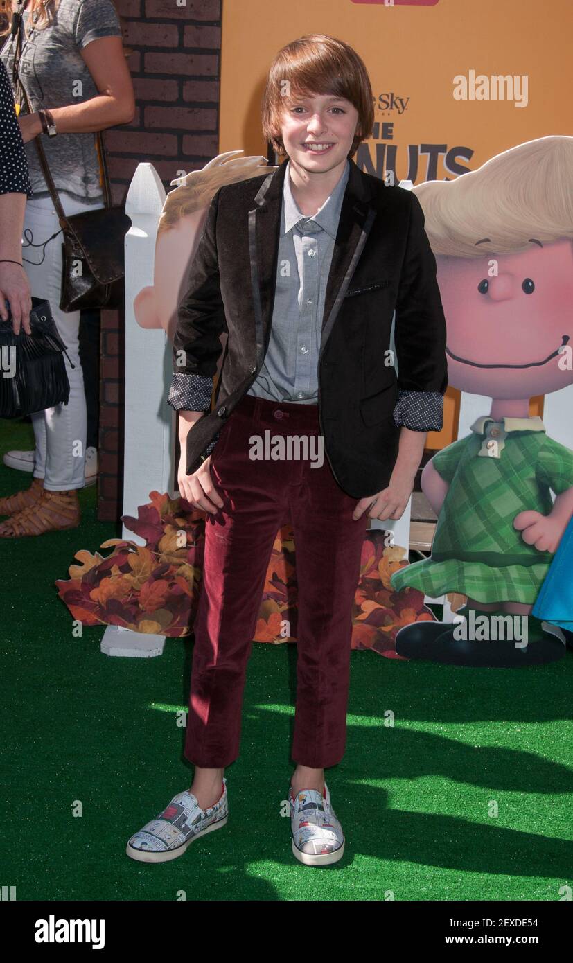 1 November 2015 - Westwood, California - Noah Schnapp. "The Peanuts ...