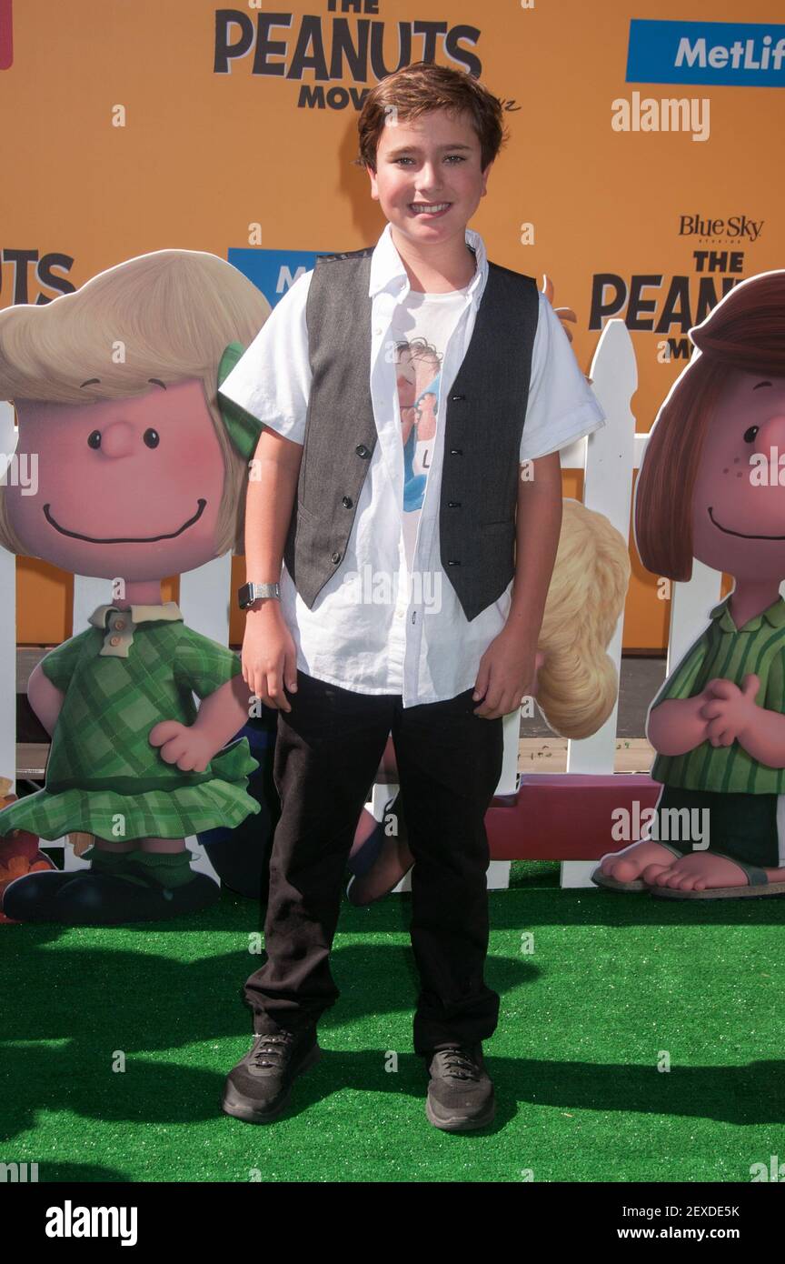 1 November 2015 - Westwood, California - Alex Garfin. "The Peanuts ...
