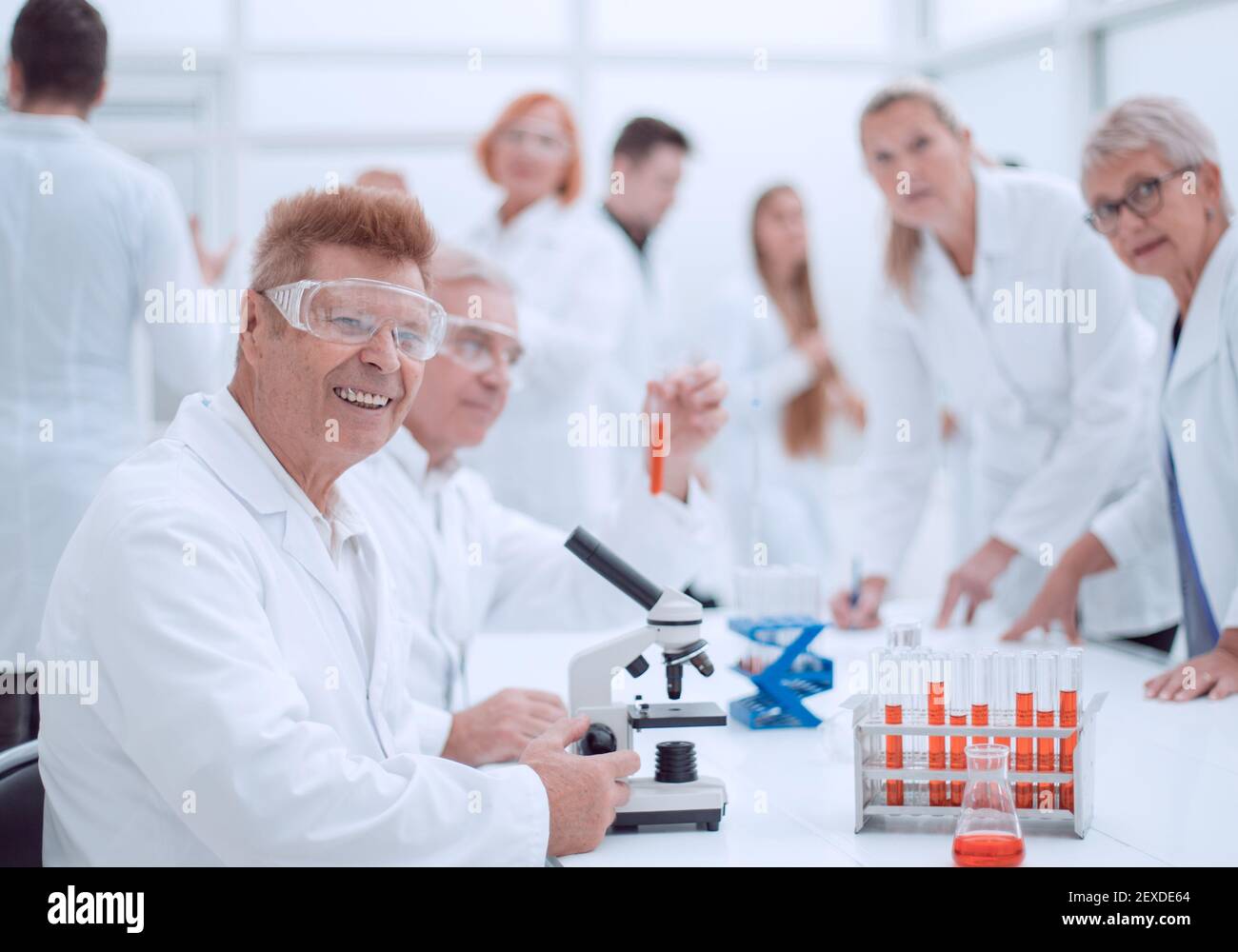 Blood group test microscope hi-res stock photography and images - Alamy