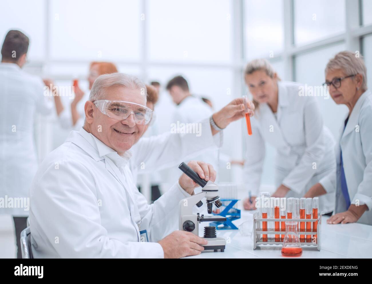 Scientist interacting hi-res stock photography and images - Alamy