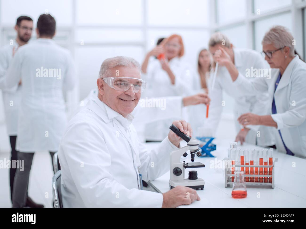 Scientist interacting hi-res stock photography and images - Alamy