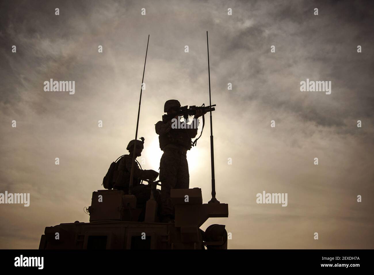 Marines with 7th Marine Regiment scouts for various avenues of approach ...