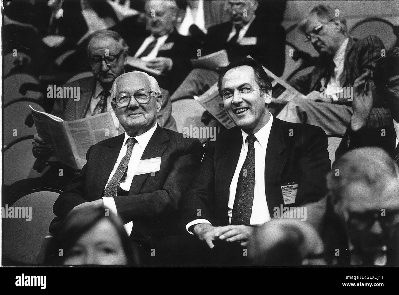 Lord Callaghan Labour MP for Cardiff South with Jack Cunningham at ...