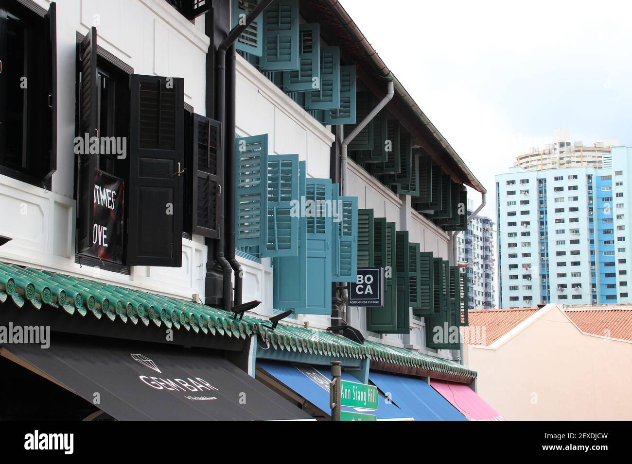 buildings (houses) at ann siang hill in singapore Stock Photo - Alamy