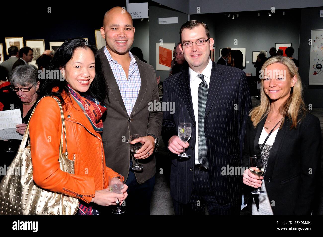 L-R: Carla Shen, Lee Hunter, Ramsey Hinkle and Elizabeth Hunter attend ...