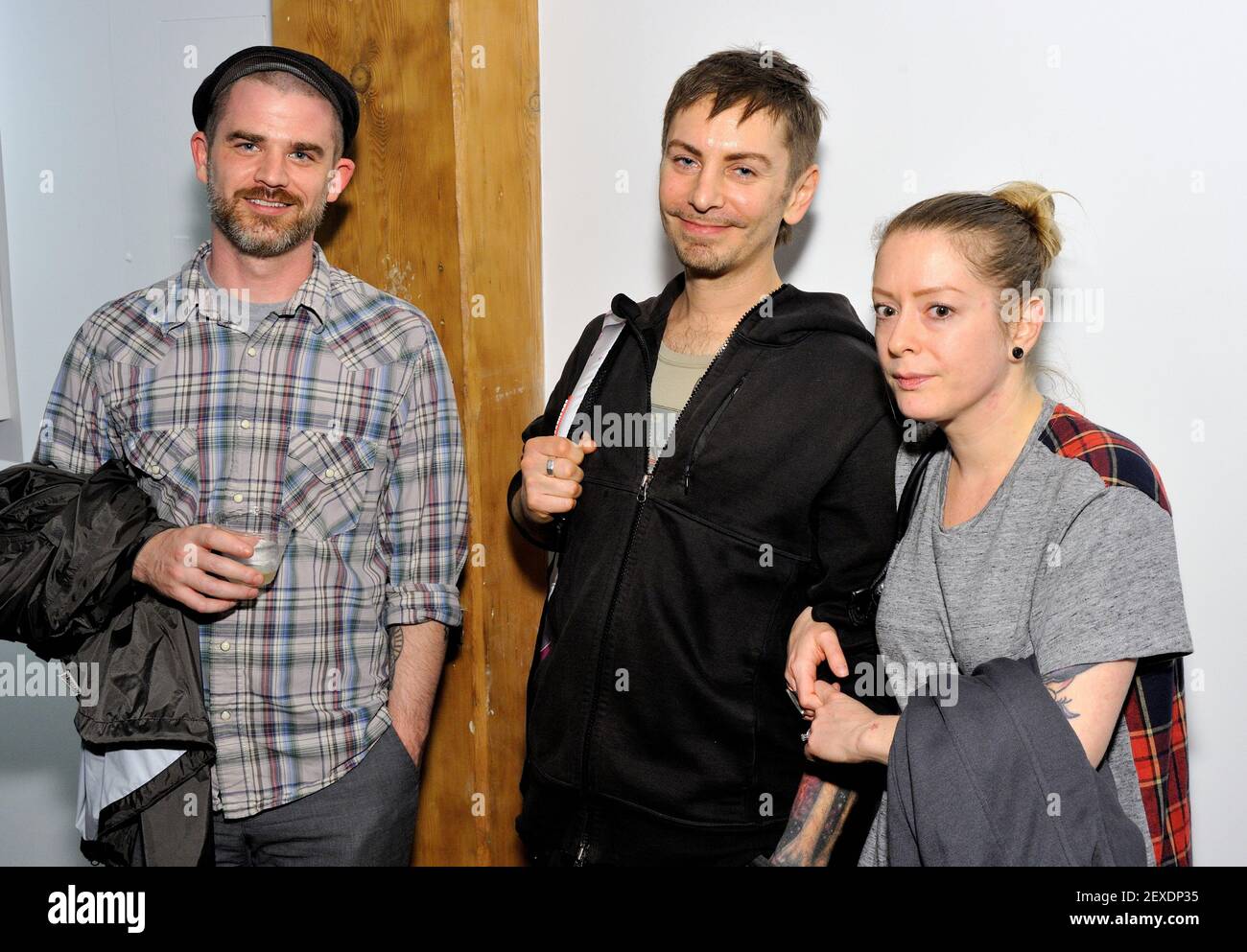 L-R: Josh taylor, Matt Blacker and Allison Reilly attend the Joseph ...