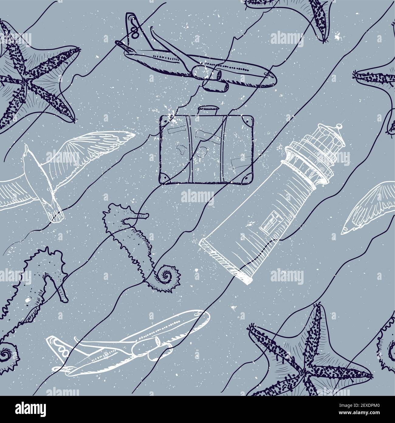 Vector marine adventure hi-res stock photography and images - Alamy