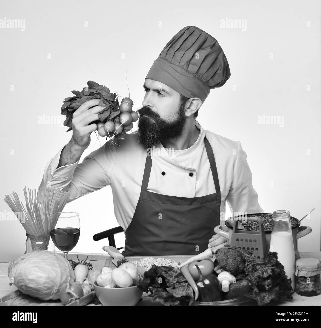 Bunch of cabbage Black and White Stock Photos & Images - Alamy