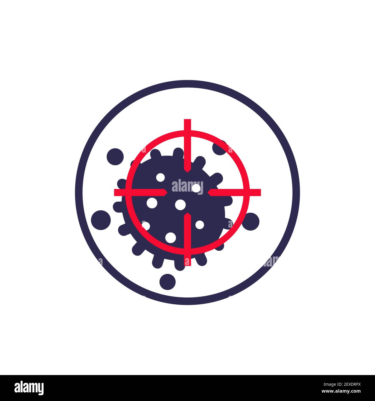 Virus and target vector icon on white Stock Vector Image & Art - Alamy