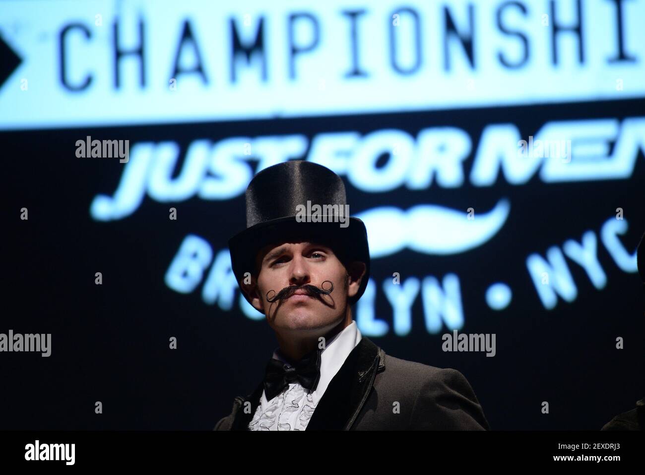 Reuben Jarvis poses onstage during the 2015 Just For Men National Beard ...
