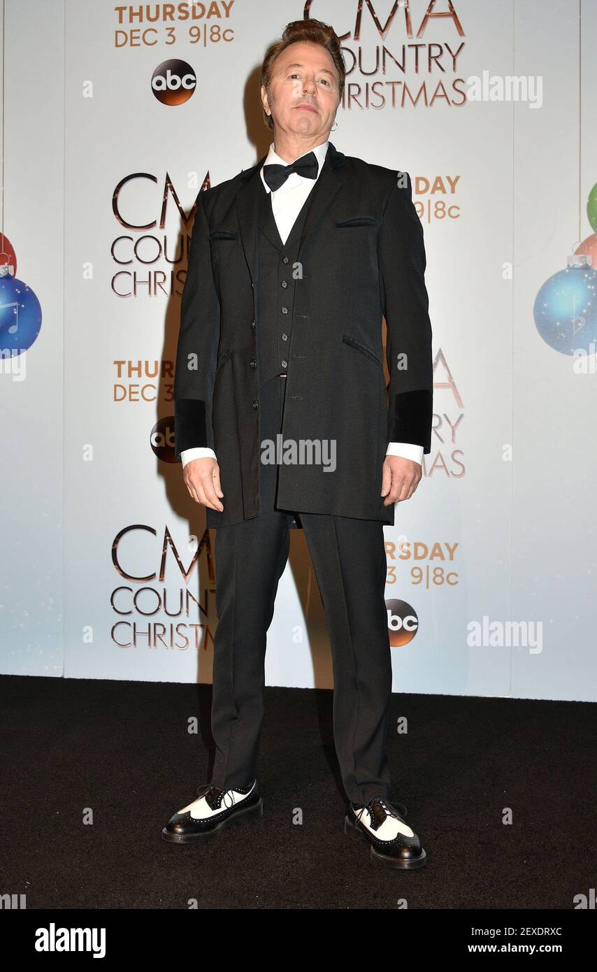 07 November 2015 - Nashville, Tennessee - Brian Setzer. 2015 CMA Country Christmas Press Room ...
