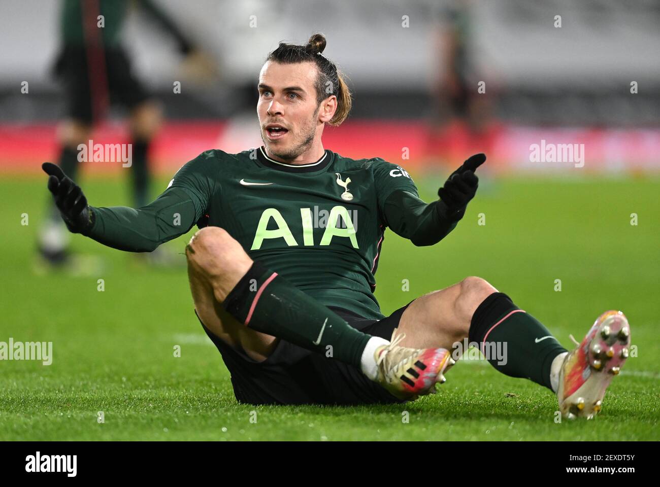 Tottenham Hotspur's Gareth Bale reacts during the Premier League match ...