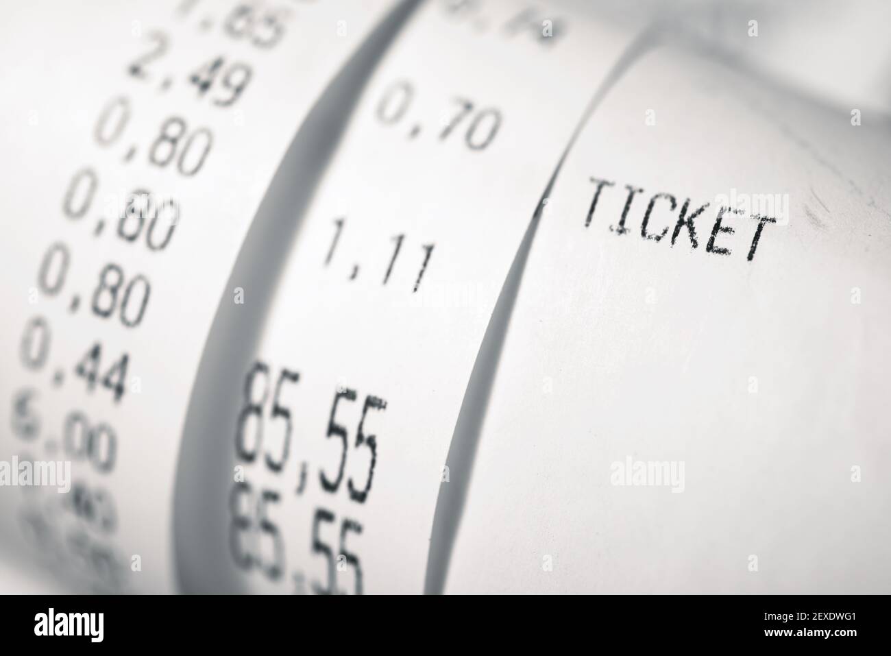 Close-up of a purchase receipt Stock Photo - Alamy