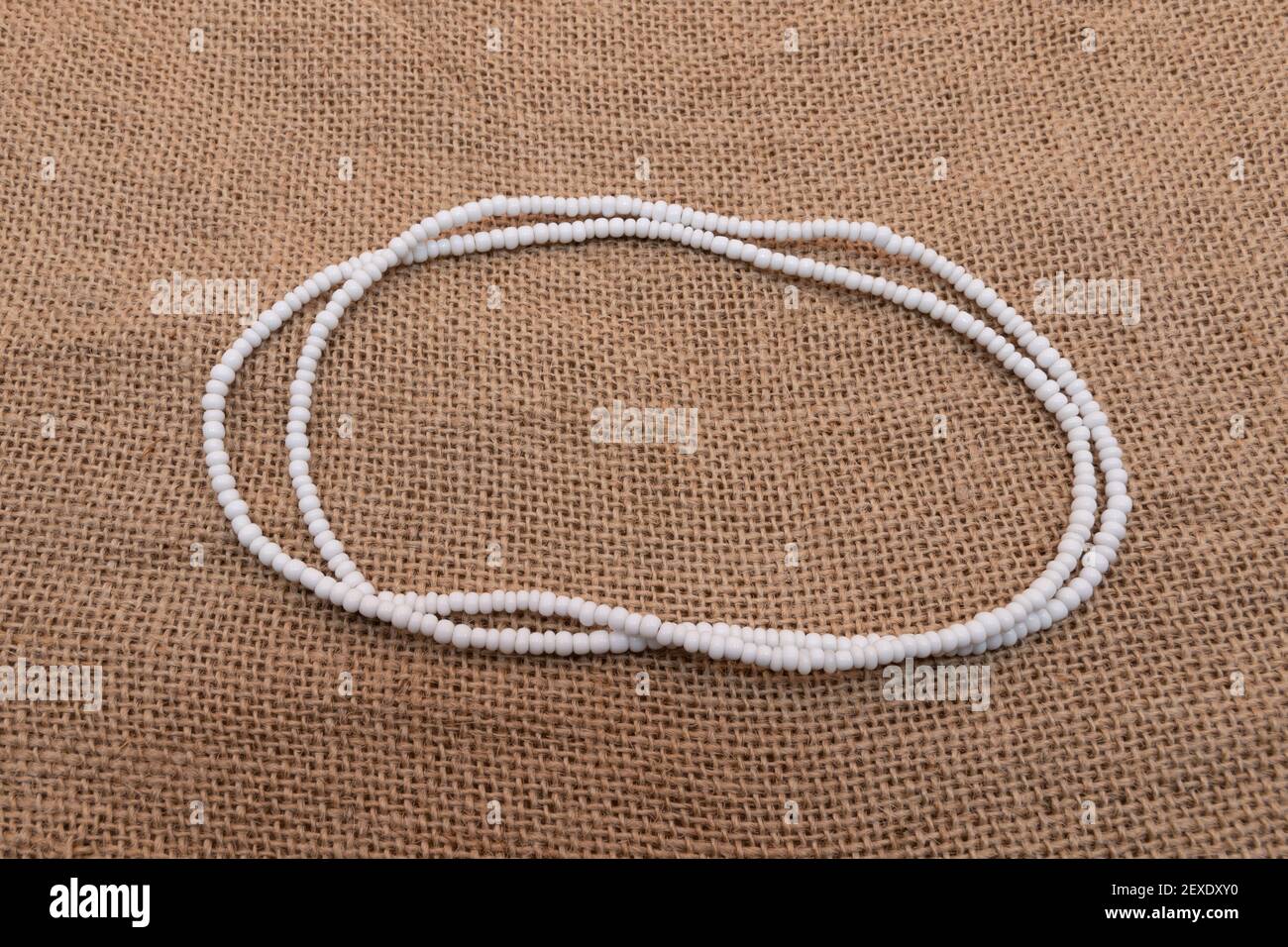 Photograph of the representative necklace of the orisha Obatala in the ...