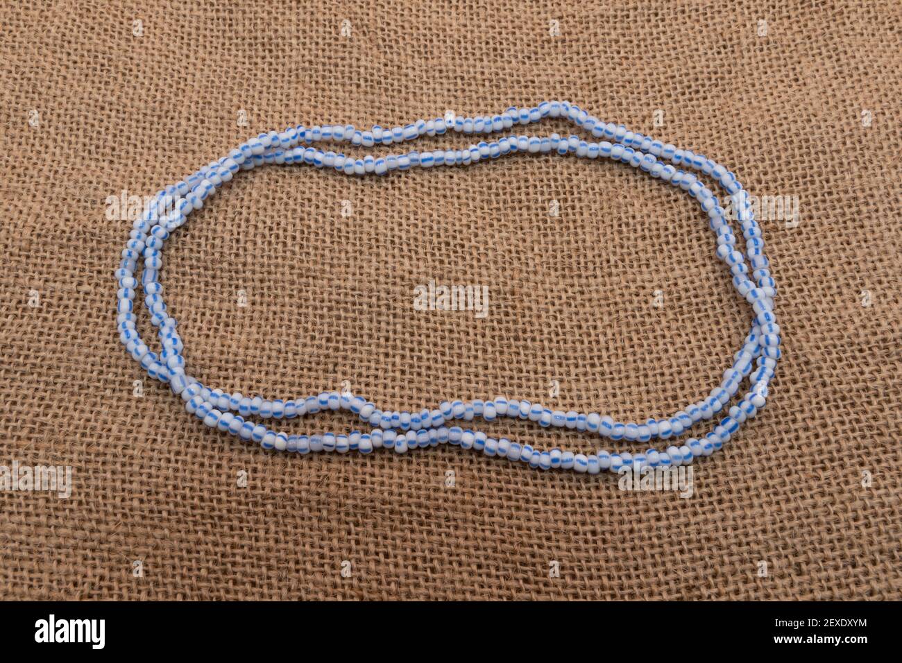 Photograph of representative necklace of the orisha Babalu Aye in the ...
