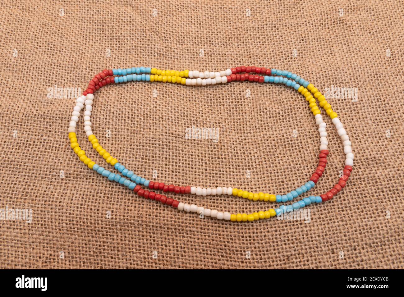 Photograph of the representative necklace of the Orisha Osun in the ...