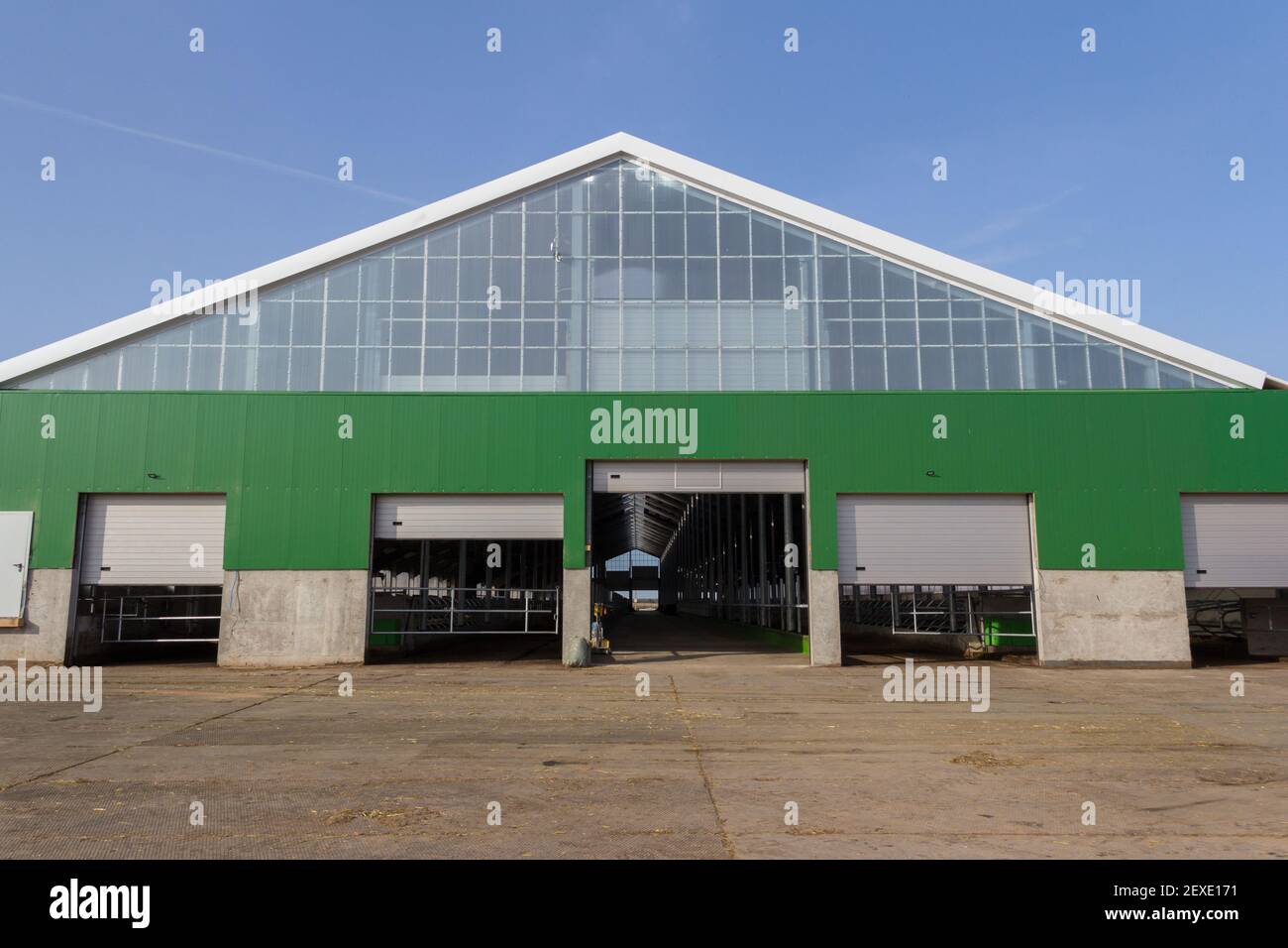 Building under construction with sandwich panel of insulation on the ...