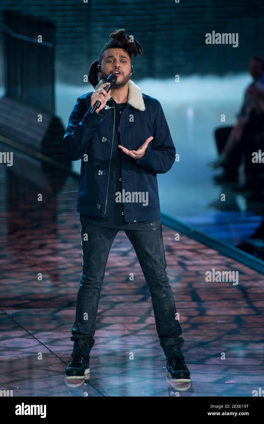 The Weeknd on the runway during the 2015 New York Victoriaâ€™s Secret ...