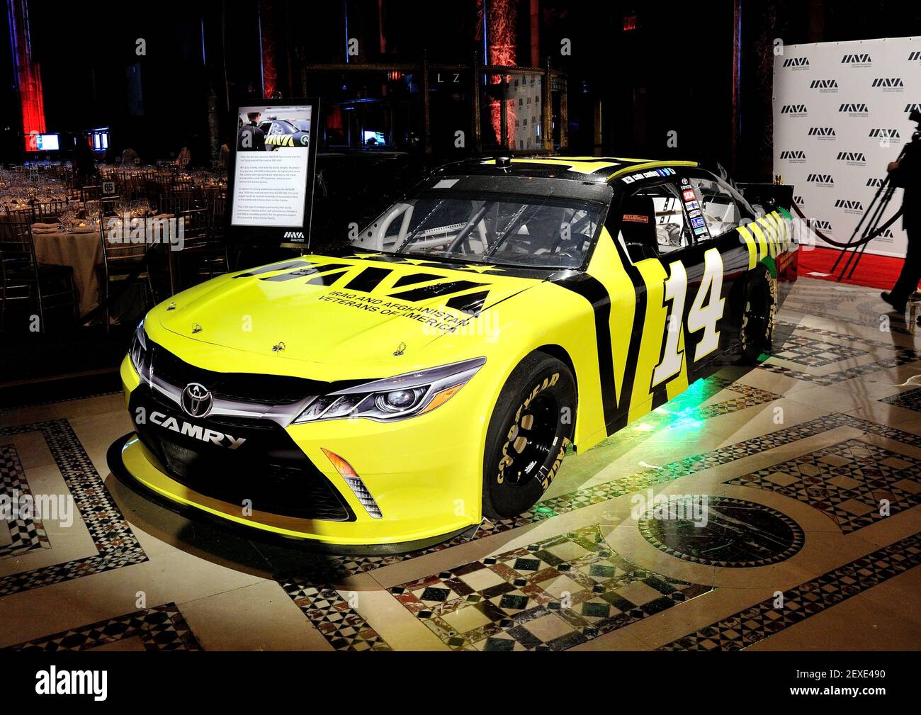 NASCAR race car driven by Cale Conley on display at The IAVA Heroes ...