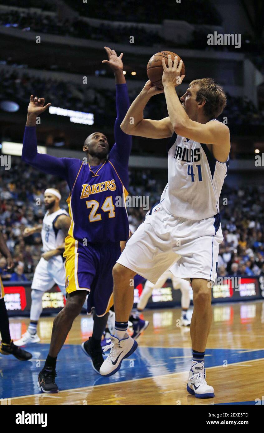 The Los Angeles Lakers' Kobe Bryant (24) pressures the Dallas Mavericks ...