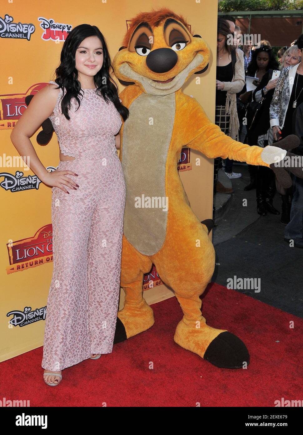 (L-R) Ariel Winter and Timon arrives at Disney's "The Lion Guard ...