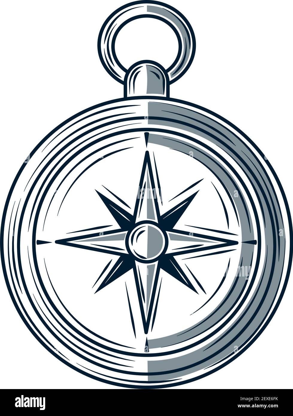 maritime compass nautical travel sketch Stock Vector Image & Art - Alamy