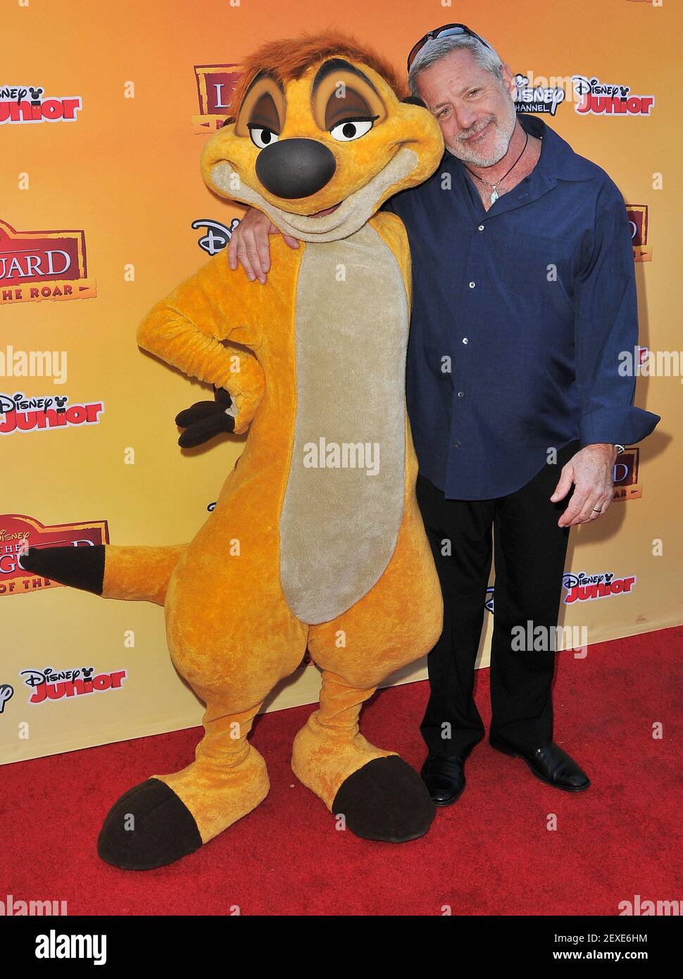 (L-R) Timon and Voice of Timon, Kevin Schon arrives at Disney's "The ...