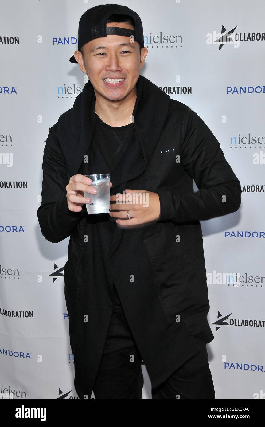 MC Jin arrives at Kollaboration Star 2015 held at the Aratani Theatre ...