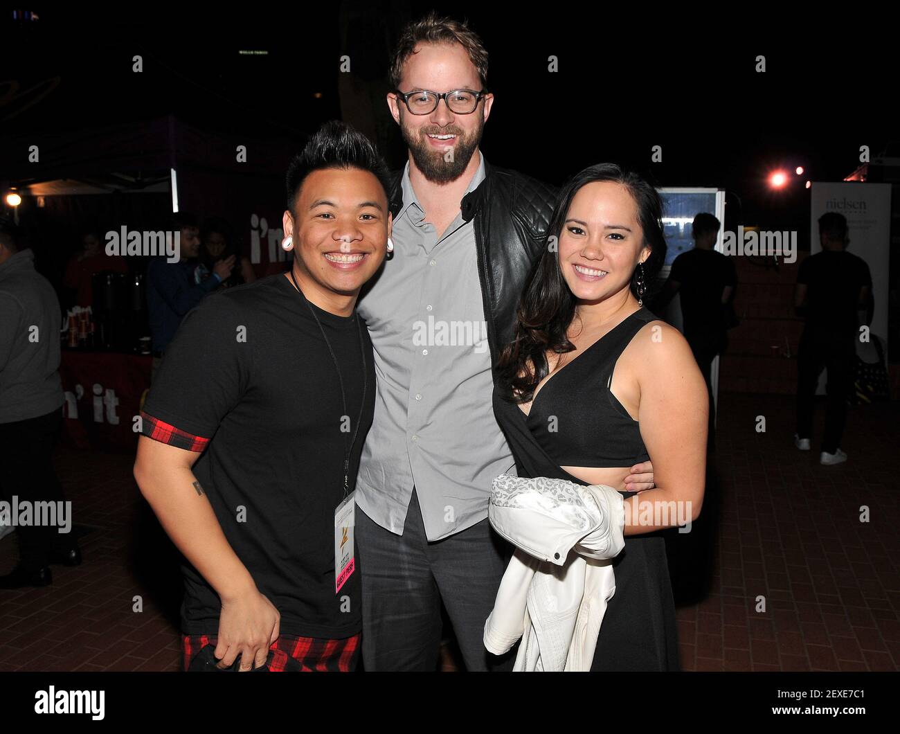 (L-R) AJ Rafael, Nathan Moore and Lana McKissack at Kollaboration Star ...