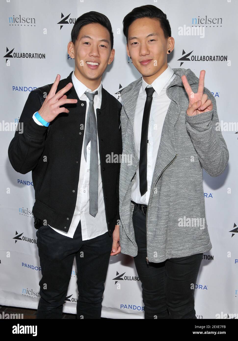 (L-R) JRod Twins - Jason Rod and Justin Rod arrives at Kollaboration ...