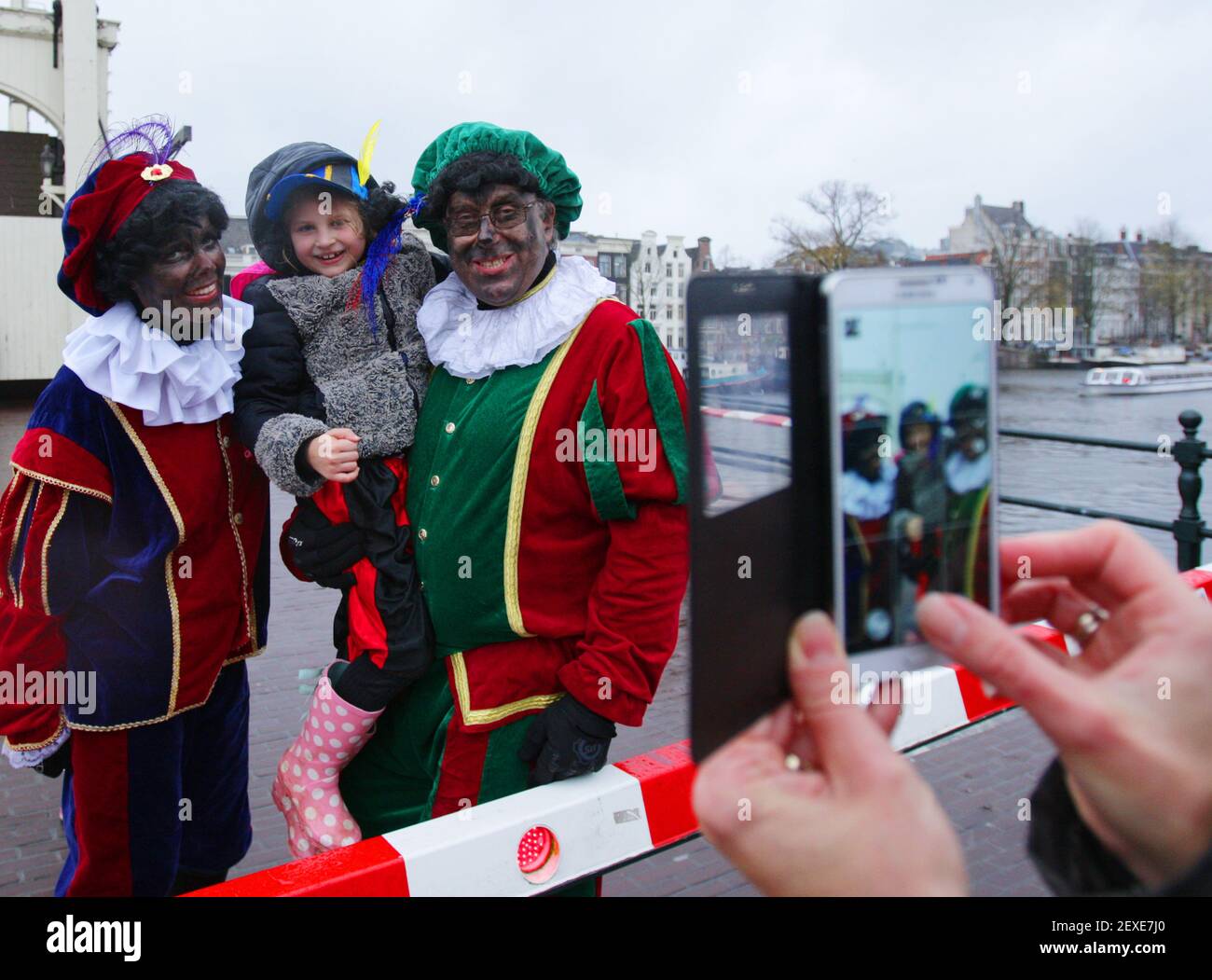 People attends the arrival of Sinterklaas, the Dutch version of Santa ...