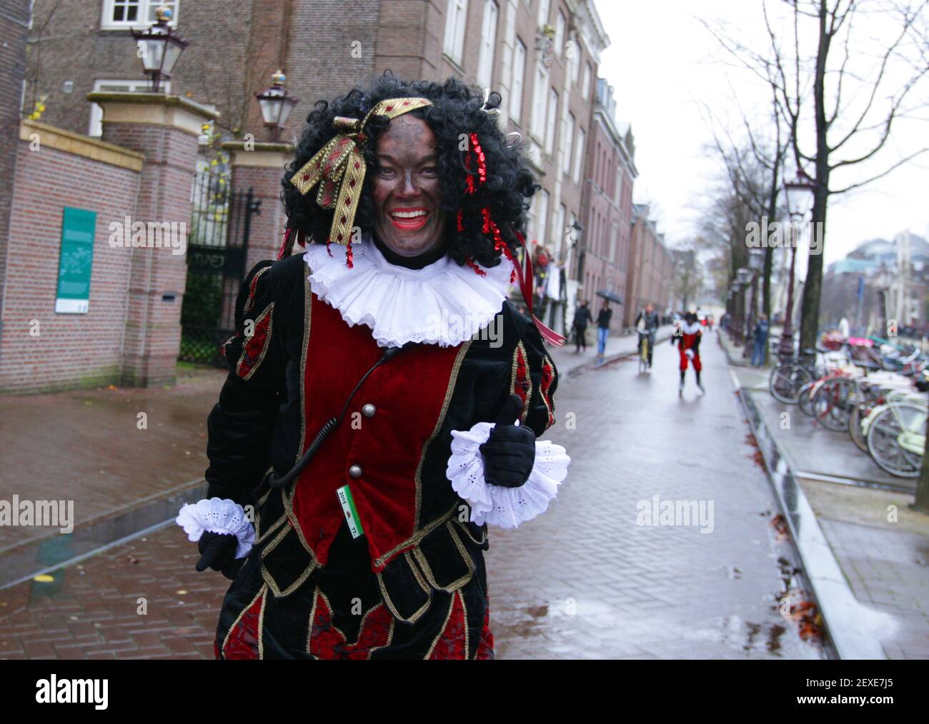 People attends the arrival of Sinterklaas, the Dutch version of Santa ...