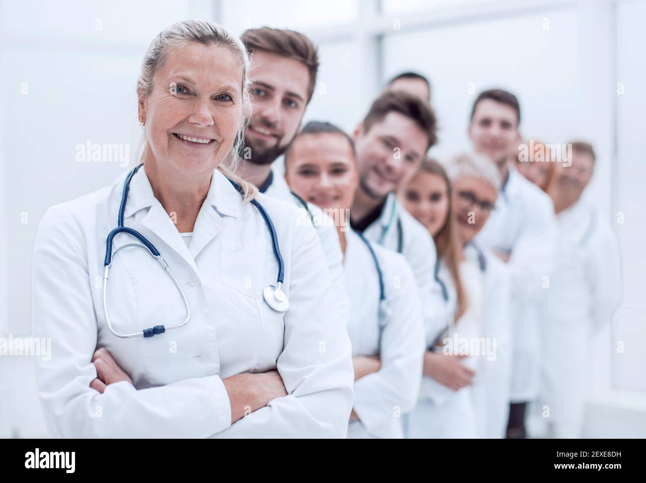 close up. team of medical professionals standing together Stock Photo ...