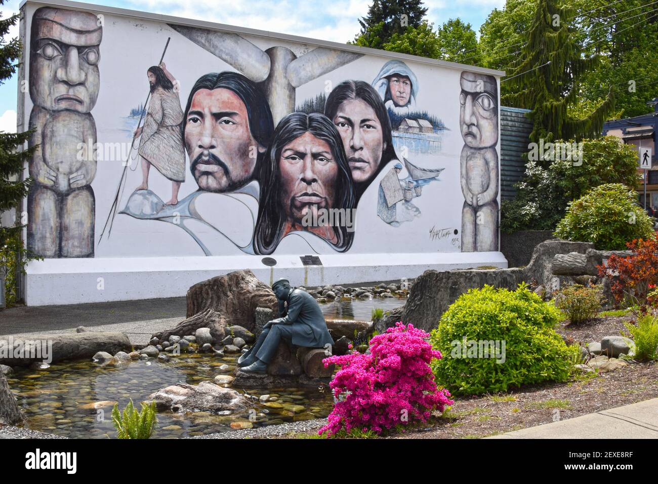 Chemainus history art mural heritage hi-res stock photography and ...